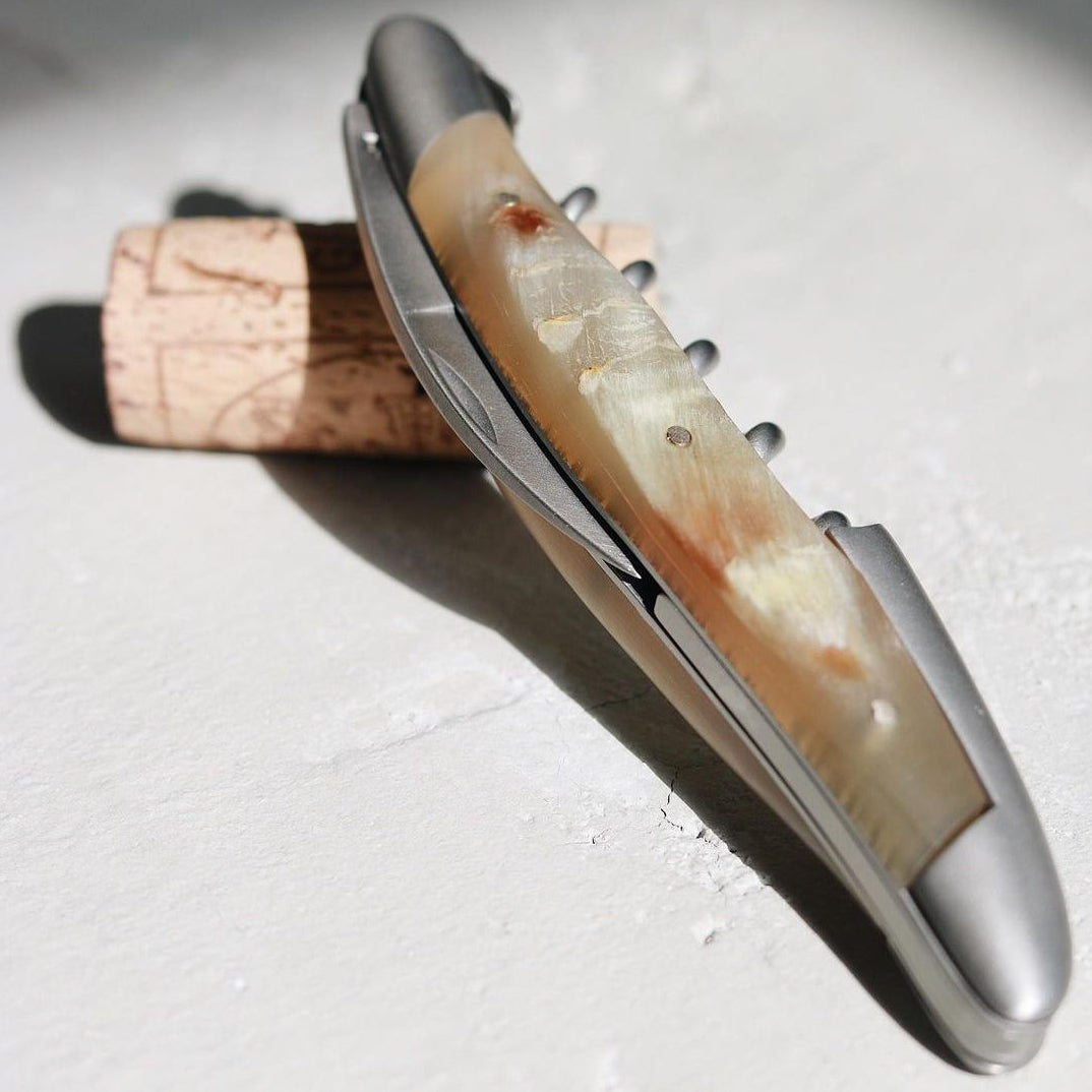 Forge de Laguiole Corkscrew Aubrac Horn Tip - Satin - Forge de Laguiole USA